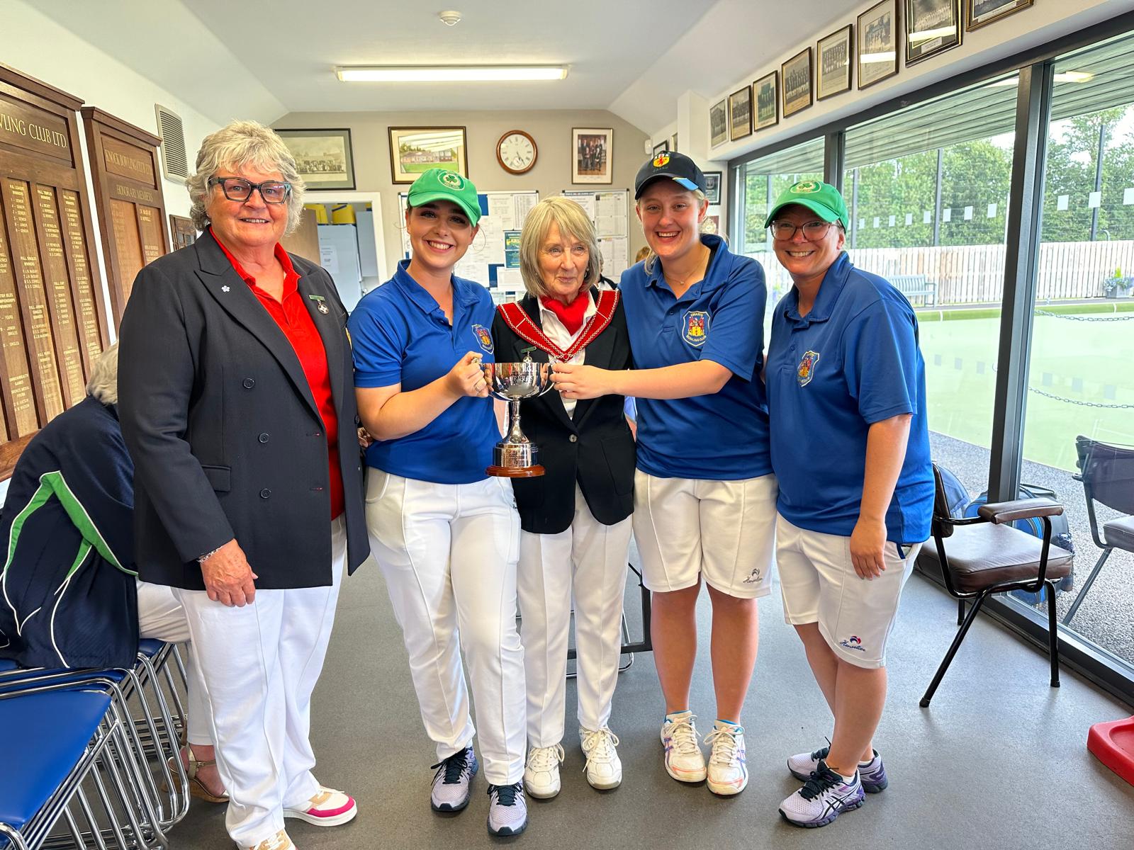 NIWPGL President Nan McBride MBE (CI - Knock) and NIWPGL Vice President ...